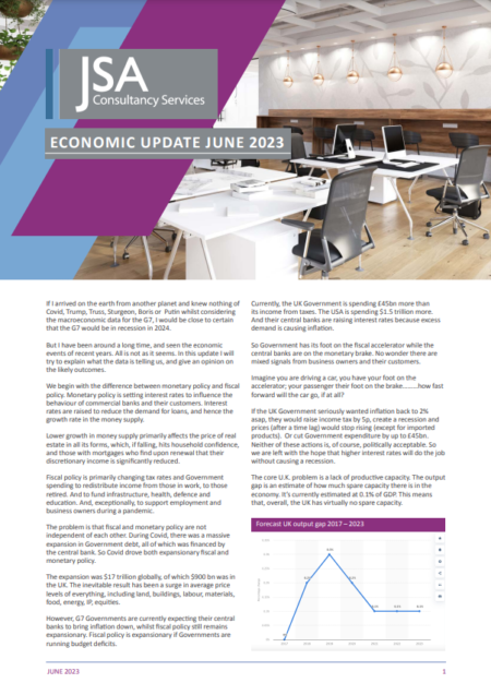 ECONOMIC UPDATE JUNE 2023 - JSA Consultancy